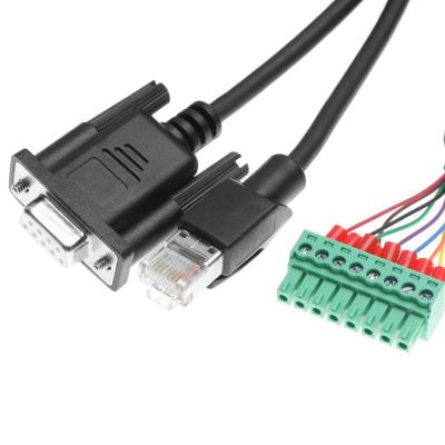 중국 알빈 케이블 M12 A-코드 17 핀 전원 데이터 이더넷 케이블 Hikrobot ID2000 ID3000 바코드 리더, SC2000 SC3000 비전 센서, M12 17 핀 여성으로 RJ45 DB9 인터페이스 통합 케이블 16.4ft/5m 판매용