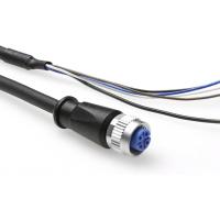 China Alvin's Cables M12 A Code 4Pin to Open Wire Power Cable 8m for sale