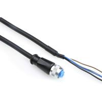 China Alvin's Cables M12 A Code 4Pin to Open Wire Power Cable 15m for sale