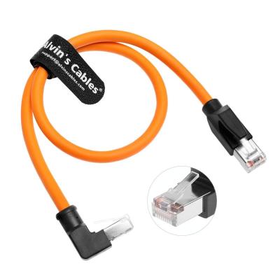 China Alvin's Cables Cat6 Shielded RJ45 Cable 16.4ft Up Angle for PLC Robotics for sale