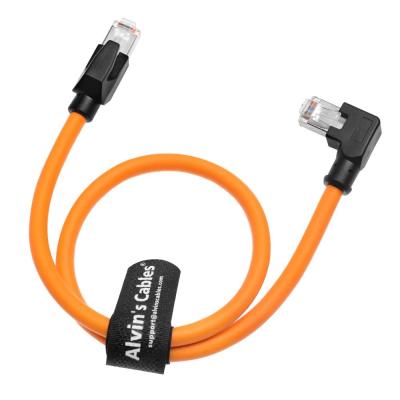 중국 Alvin's Cables Profinet Cat6 차폐 이더넷 케이블 좌측 앵글 고유연성 금도금 3m 오렌지 PLC 로봇용 판매용