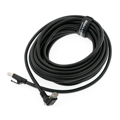 중국 Alvin's Cables CAT6a 기가비전 케이블 10m 차폐 스크류 잠금 업 앵글 RJ45 판매용