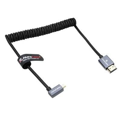China Alvin's 8K Left Angle Micro HDMI Cable Coiled 48Gbps for sale