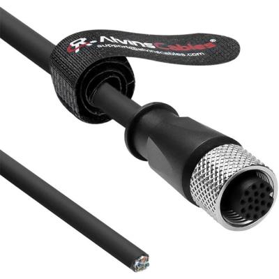 China Alvin's M12 A Code 17 Pin to Open End Cable 3.3ft HikRobot Cognex for sale
