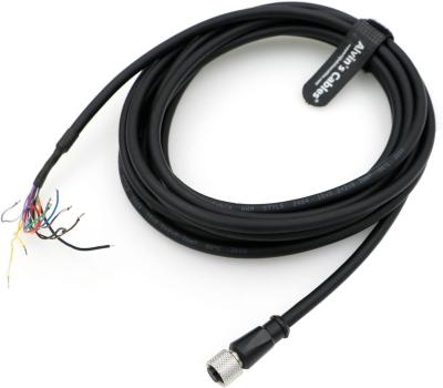 China Alvin's M12 12-Pin Female to Open End Cable for Cognex Camera & Automation,10M for sale