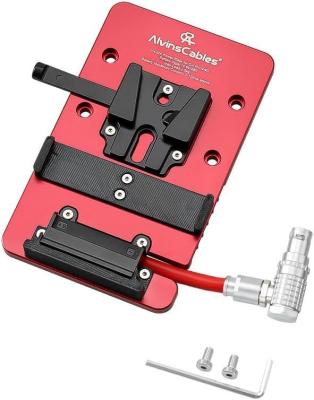 China Alvin's Red V Mount Battery Plate for DJI Ronin 4D - 6-Pin DC for sale