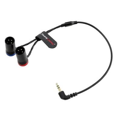 Chine Câbles Alvin RØDE Wireless GO II/MixPre Câble de dérivation TRS 3,5 mm vers double XLR M non symétrique 45 cm à vendre