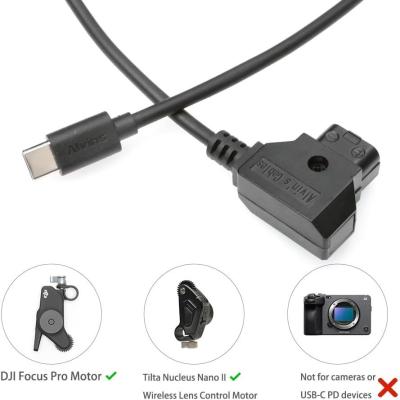 중국 알빈 케이블 Dtap 오른쪽 각 USB C 전원 케이블, 2ft 초 부드럽고 유연한 Dtap C 유형 Tilta 핵 나노 II 무선 렌즈 제어 모터에 대한 강화 된 전력 판매용