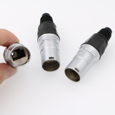 China Alvin's Cables RJ45 Waterproof Connector Plug IP65 Ethernet Panel Mount RJ45 Connector 3 Pcs for sale