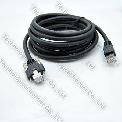 China GigE Vision High Flex CAT6 RJ45 Ethernet Cable ThumbScrew Lock CCD basler Camera for sale