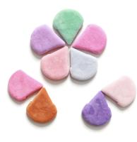 China Diamond Flocking Cotton Makeup Puff High Density Velour Makeup Puff for sale