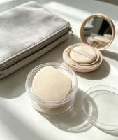 China 3mm Latex Makeup Sponge Semicircle High Density Makeup Sponge for sale