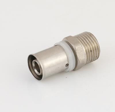 China Pex pipe fittings brass press fittings male coupling for pex-al-pex pipe for sale