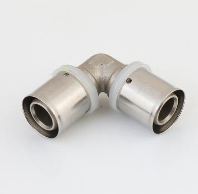 China Pex pipe fittings brass press fittings elbow for pex-al-pex pipe for sale