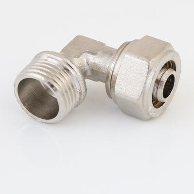 China pex pipe fittings brass compression fittings male elbow  for pex-al-pex pipe for sale