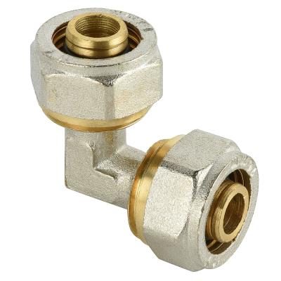 China pex-al-pex pipe fittings double color brass Elbow    compression fittings  for pex-al-pex pipe for sale