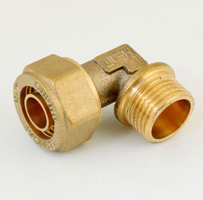 China PEX Compression Brass fitting  Water Tube Plumbing Materials Elbow Male brass fitting pipe for sale