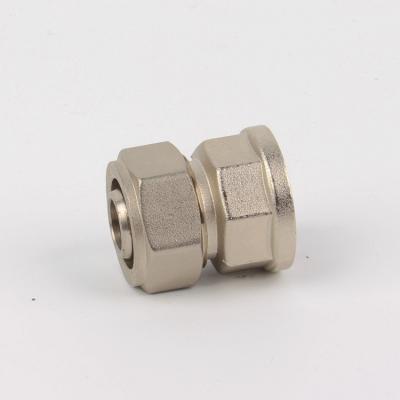 China brass compression pex pipe fittings  Straight Nipple  Female with plated for pex-al-pex pipe fittings for sale