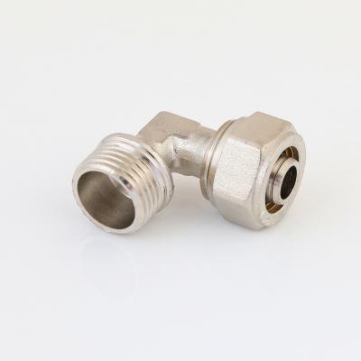 China brass compression pex pipe fittings  Elbow Male with plated for pex-al-pex pipe fittings for sale