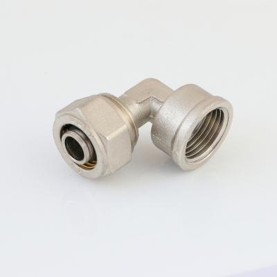 China brass compression pex pipe fittings  Elbow Female with plated for pex-al-pex pipe fittings for sale
