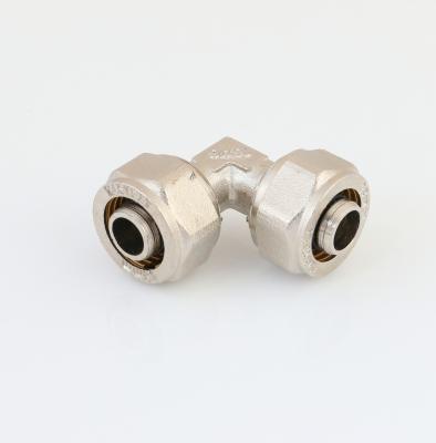 China brass compression pex pipe fittings  Elbow Double with plated for pex-al-pex pipe fittings for sale