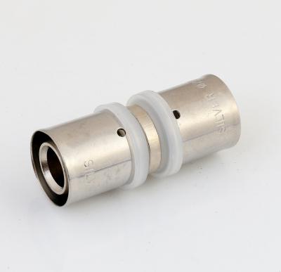 China Brass press pipe fitting straight connector for pex al pex  water  heating plumbing fittings for sale