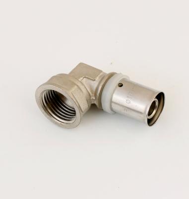 China Brass press pipe fitting elbow female  connector for pex al pex  plumbing fittings for sale
