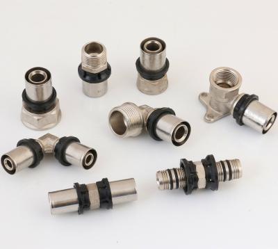 China Brass  press pipe fitting th type connector for pex al pex  plumbing pipe fittings for sale
