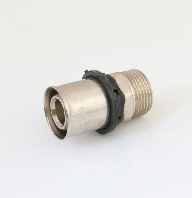 China Brass  press pipe fitting th type straight nipple male connector for pex al pex  plumbing fittings for sale
