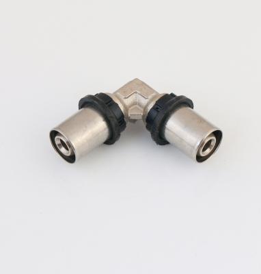 China Brass  press pipe fitting th type elbow double connector for pex al pex  plumbing fittings for sale
