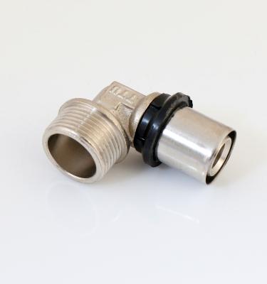 China Brass  press pipe fitting th type elbow male connector for pex al pex  plumbing fittings for sale