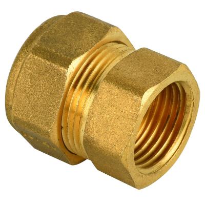 China brass compression female straight nipple fittings for brass plumbing pex pipe  fittings for sale