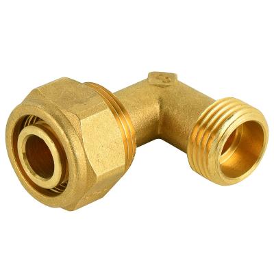 China brass pex compression male elbow connector fittings for brass plumbing pex pipe fittings for sale