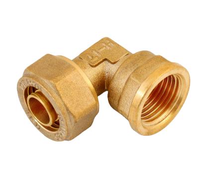 China brass pex compression female elbow connector for brass plumbing pex pipe fittings for sale