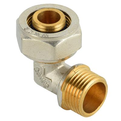 China brass thread compression fittings Elbow Male connector for pex al pex plumbing pipe fittings for sale