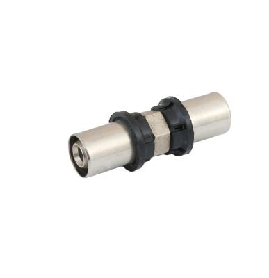 China brass th type press straight nipple double connector fittings for plumbing pex al pex pipe for sale
