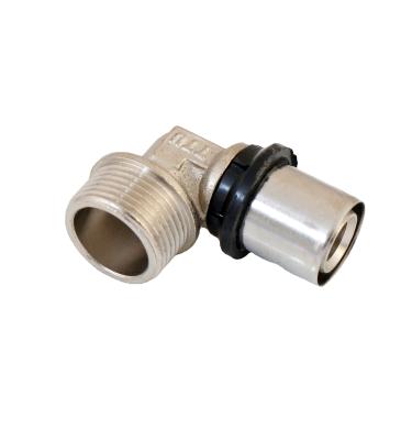 China brass th type press elbow male connector fittings for plumbing multiayer pex al pex pipe for sale