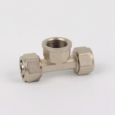 China brass fittings plumbing pex pipe fittings female tee connection for sale