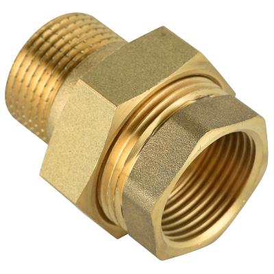China Hot Sell brass thread fittings male straight union oring sealed for pex pipe for sale