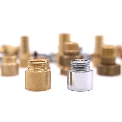 China wholesale high quality brass thread fittings male extension length 5mm-200mm copper pipe fittings for sale