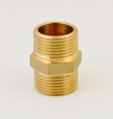 China Brass thread fitting nipple  brass pipe fittings for Pex Pipe fittings for sale