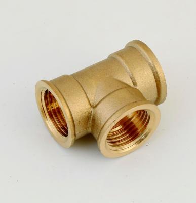 China Brass thread fitting tee f thread  brass pipe fittings for Pex Pipe fittings for sale