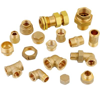 China brass thread plumbing tee elbow nipple connector for pex pipe fittings with screw for sale