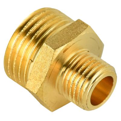 China brass thread plumbing HEXAGON REDUCING NIPPLE connector for pex pipe fittings with screw for sale