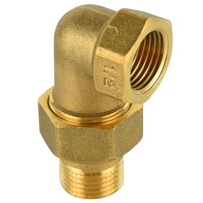China brass thread plumbing angle union o ring sealed connector for pex pipe fittings with screw for sale