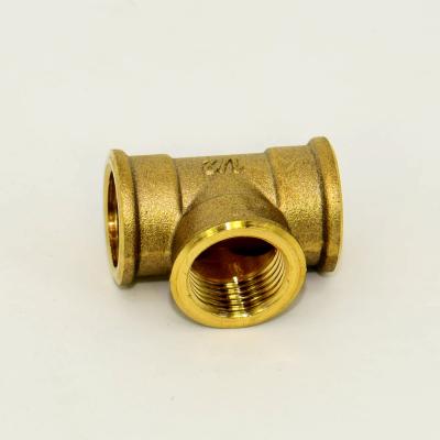 China Hot Sell brass thread plumbing fittings female tee adapter for sale