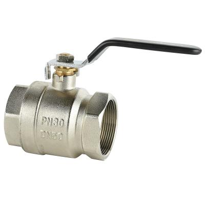 China PN25 PN30  brass ball valve for water use brass ball steel handle for sale
