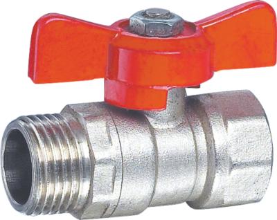 China 1/2-4 inch brass butterfly valve ball valve with buttfly handle  male female thread for sale