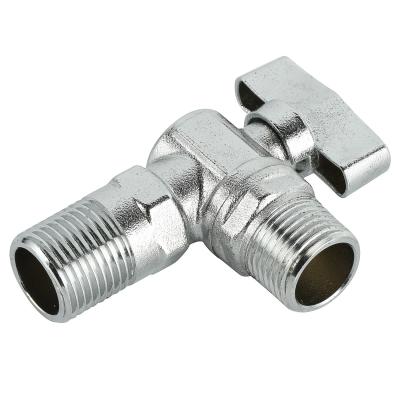 China 1/2-3/4 inch chrome plated brass angle valve male thread for sale