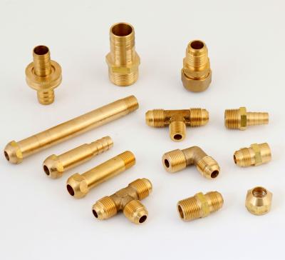 China Brass Gas Fittings Union  NPT thread fitting with flare connector used in  Plumbing Brass Fittings for sale